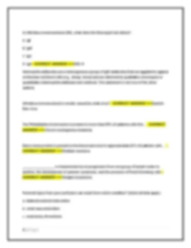 NUR 631/NUR631 ADVANCED PATHO FINAL EXAM 2025 ACTUAL EXAM COMPLETE 250 ...