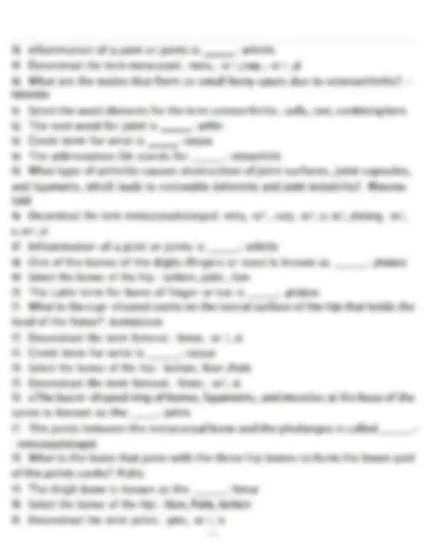 Medical Terminology Study Guide- Skeletal & Musculoskeletal System ...