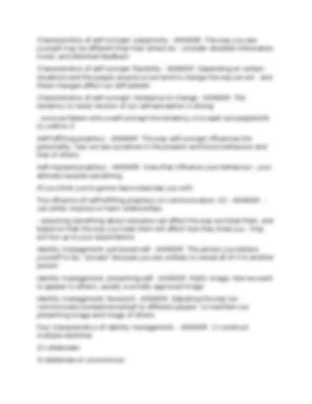 NCOM 1000 Final Exam Study Guide: Key Communication Concepts and ...