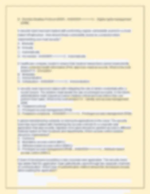 CYBERSECURITY ARCHITECTURE & ENGINEERING ACTUAL FINAL EXAM 2025 UPDATED ...