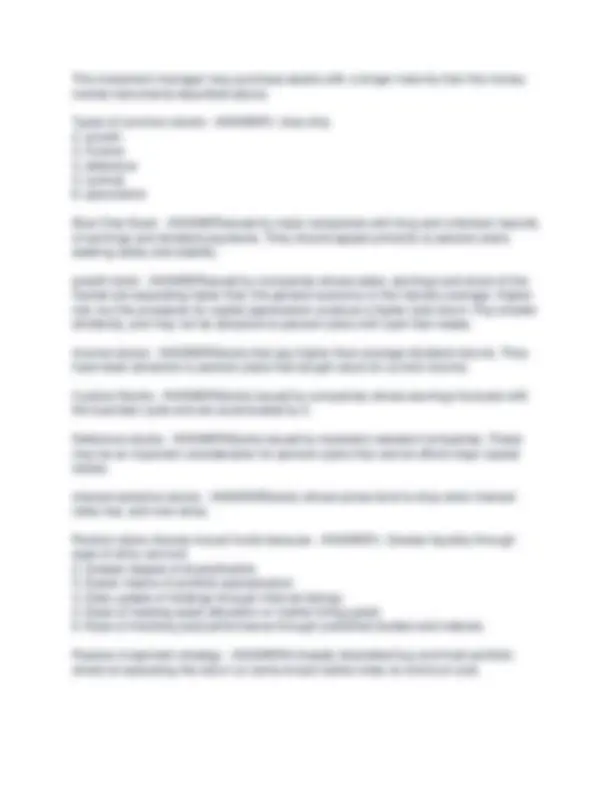 Investment Risk and Performance Measurement: Q&A | Exams Business ...