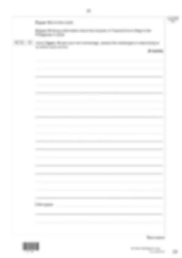 Actual 2025 AQA A-level GEOGRAPHY 7037/1 Paper 1 Question Paper + Mark ...