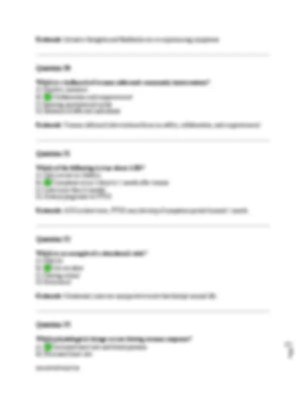 Trauma, Crisis, Disaster, and Related Disorders Exam Prep: Questions ...