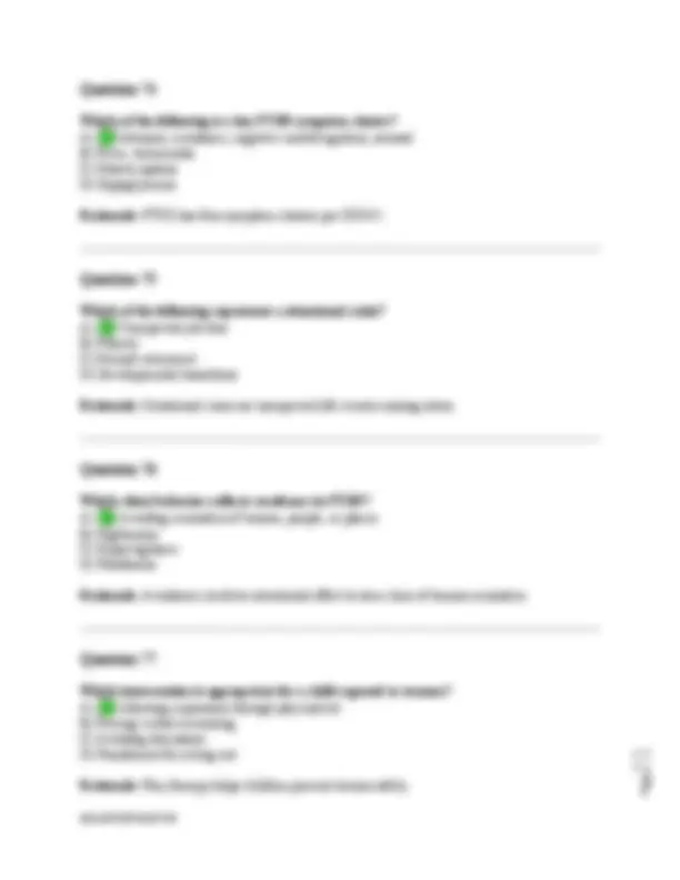 Trauma, Crisis, Disaster, and Related Disorders Exam Prep: Questions ...