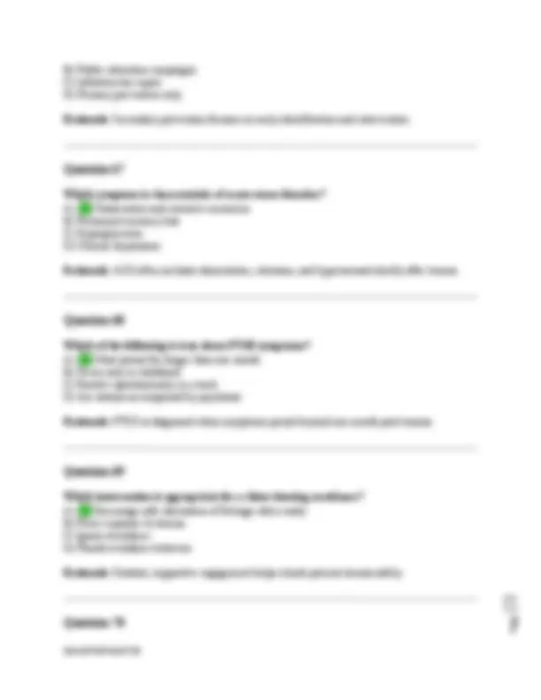 Trauma, Crisis, Disaster, and Related Disorders Exam Prep: Questions ...