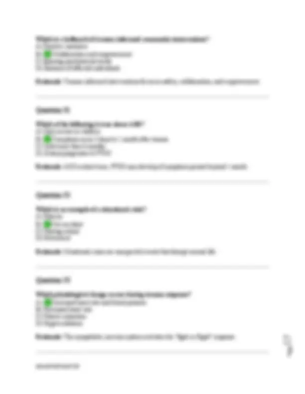 Trauma, Crisis, Disaster, and Related Disorders Exam Prep: Questions ...