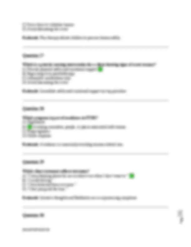 Trauma, Crisis, Disaster, and Related Disorders Exam Prep: Questions ...