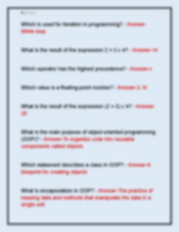 WGU D684 Introduction To Computer Science Objective Assessment Final ...