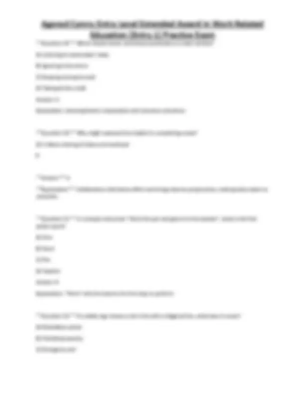 Agored Cymru Entry Level Extended Award in Work Related Education ...