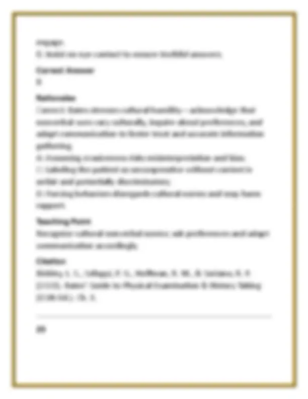 Bates 13th Edition — Complete Physical Exam & History Taking Test Bank ...
