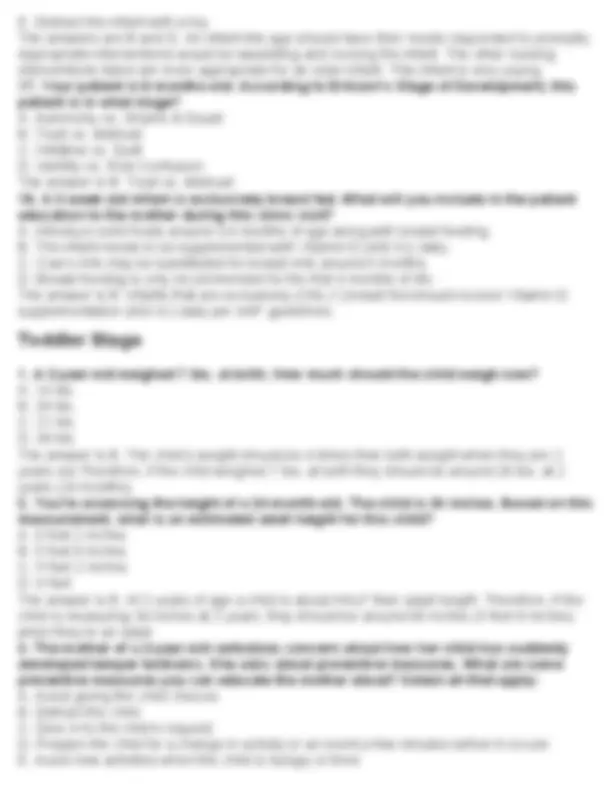 Growth & Development NCLEX Questions Quiz – Infant, Toddler, Child ...