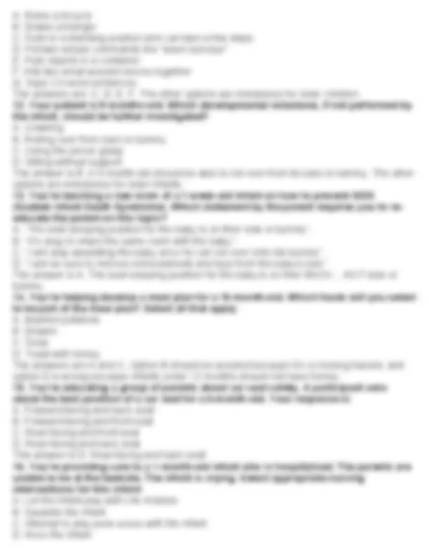 Growth & Development NCLEX Questions Quiz – Infant, Toddler, Child ...