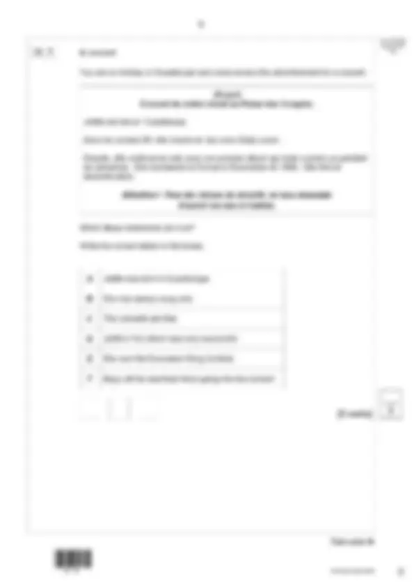 2025 AQA GCSE FRENCH 8658/RF Paper 3 Reading Foundation Tier Question ...
