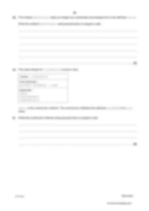 2025 OCR A LEVEL Computer Science Paper 1 & 2 QUESTION PAPERS + MARK ...