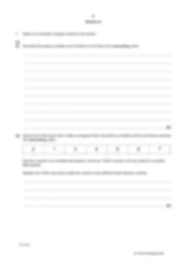 2025 OCR A LEVEL Computer Science Paper 1 & 2 QUESTION PAPERS + MARK ...