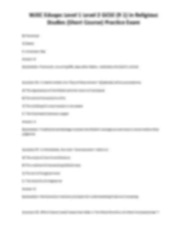 WJEC Eduqas Level 1 Level 2 GCSE (9 1) in Religious Studies (Short ...