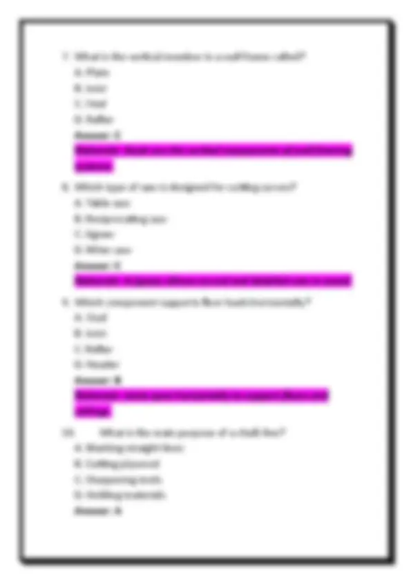 NCCER Carpentry Level 1 Exam With Actual Questions & Verified Answers ...