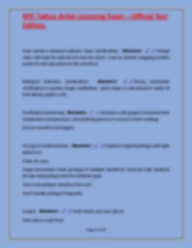 NYC Tattoo Artist Licensing Exam – Official Test Edition. | Exams ...