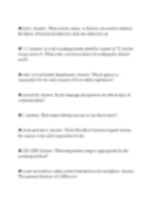 PROSTART LEVEL 2 EXAMINATION TEST 2026 COMPLETE QUESTIONS AND CORRECT ...