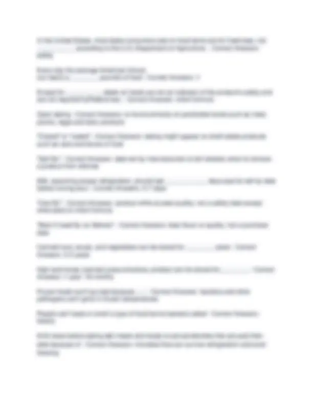 Food Science Exam 1: Lecture 1 Q&A on Food Deterioration and Shelf Life ...