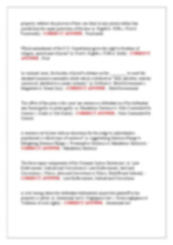 NC DOCC Practice Exam: Questions and Answers | Exams Law | Docsity