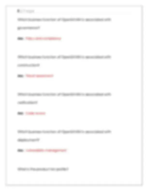 Secure Software Design Exam Prep 2024: Questions and Verified Answers | Exams Study of ...