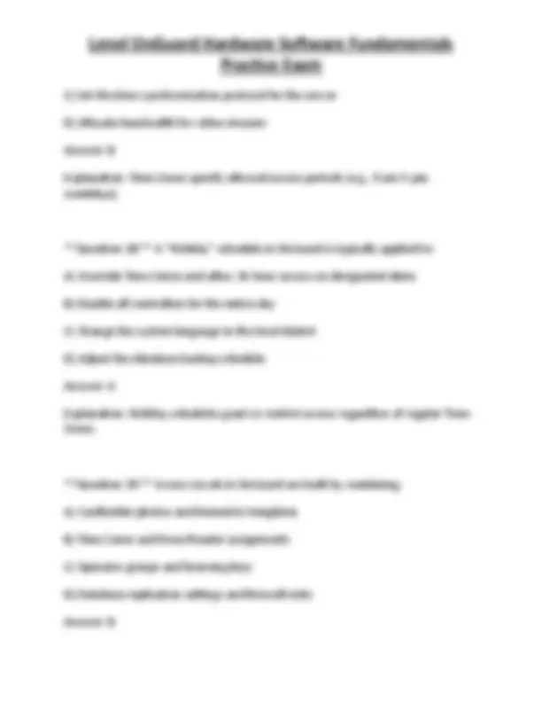 Lenel OnGuard Hardware Software Fundamentals Practice Exam | Exams ...