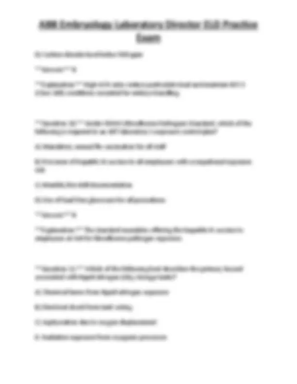 ABB Embryology Laboratory Director ELD Practice Exam | Exams Technology ...