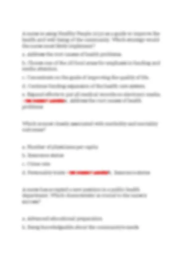 NSG 3480: COMMUNITY HEALTH UNIT 2, 3, 4 REVIEW FOR NEWEST EXAM 1 2026 ...