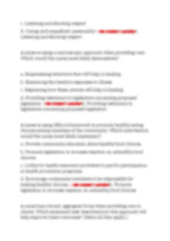 NSG 3480: COMMUNITY HEALTH UNIT 2, 3, 4 REVIEW FOR NEWEST EXAM 1 2026 ...