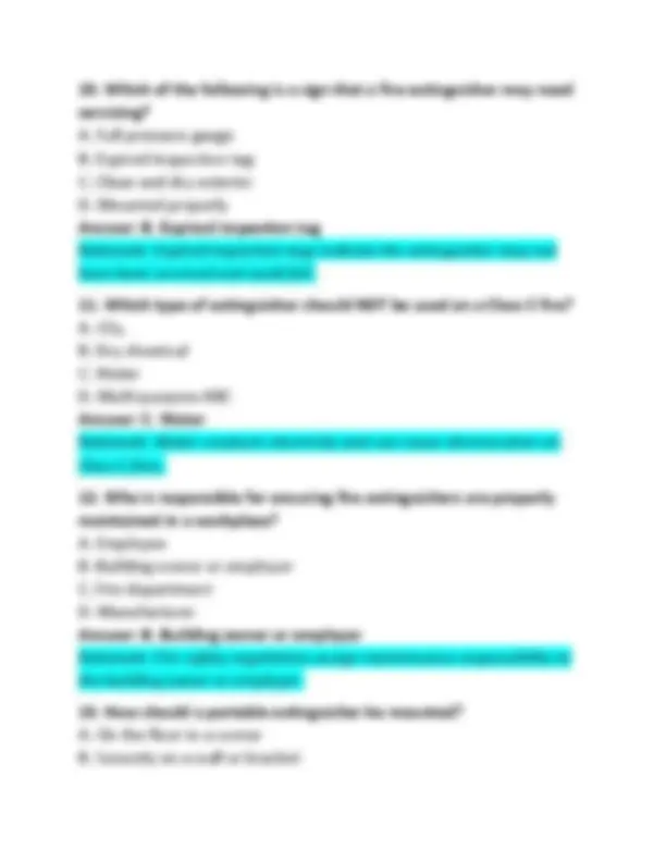 FDNY S96 Fire Extinguisher Sales Exam Questions and Answers 2026 ...