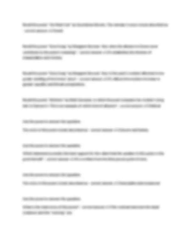 AP English Literature & Composition A - Unit 3 Poetry Language, Style ...