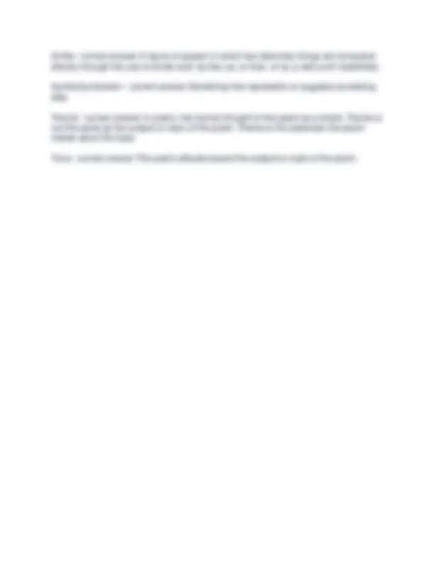 Grade 11 English Poetry Terms and Definitions - Prof. Shawn | Exams ...