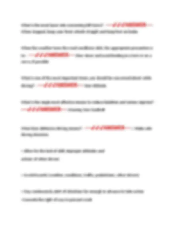 Defensive Driving Post Test FREE DOWNLOAD PDF / Defensive Driving Post ...