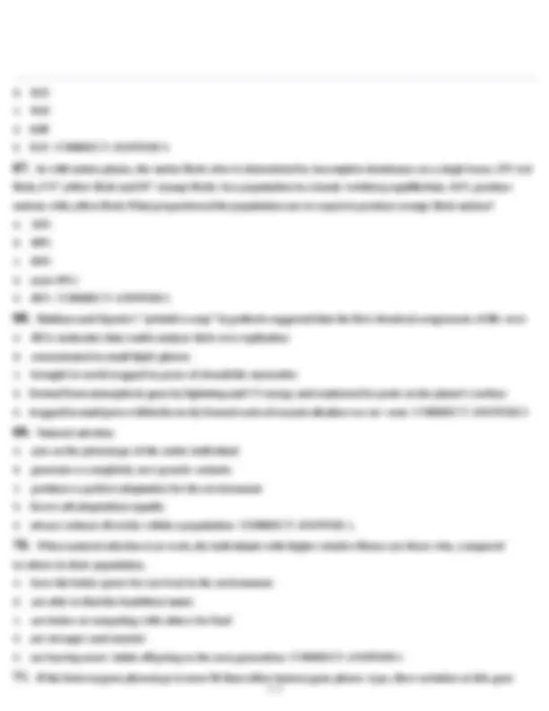 TAMU BIO 112 Final Exam Review – Texas A&M Biology 112 Study Guide with ...