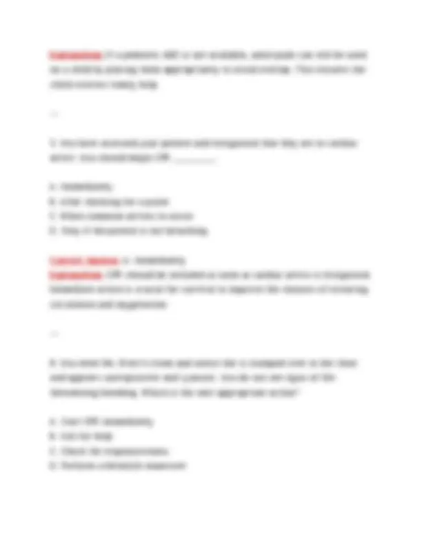 American Red Cross BLS Final Exam 2026 – Actual Questions, Answers ...