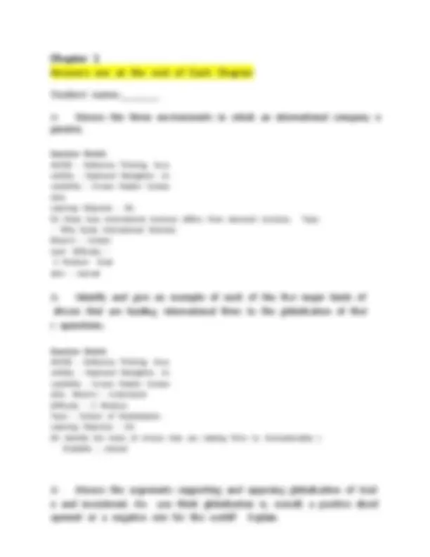 Test bank for international business 3rd editioon by michael geringer ...