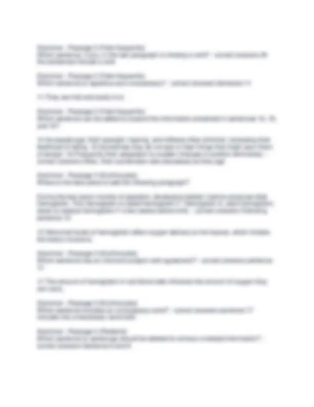 KAPLAN NURSING ENTRANCE EXAM (SCIENCE, MATH, GRAMMAR)WITH CORRECT ...