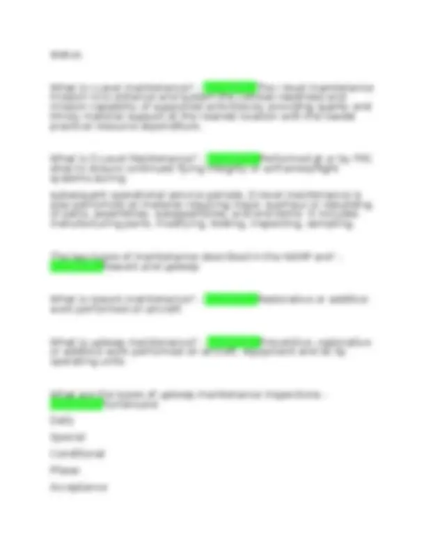 Block X - Naval Aviation Maintenance Program (NAMP) Questions With ...