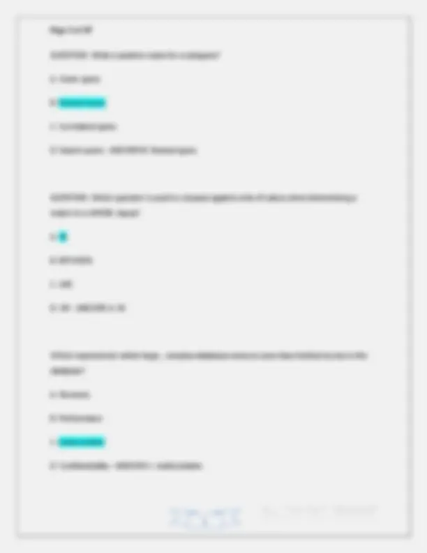 Data Management Foundations WGU D426 Exam 2026–2027 300 Questions and Correct Detailed Ans ...