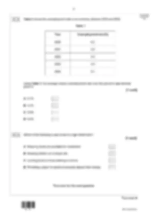 AQA GCSE ECONOMICS Paper 2 How the Economy Works UPDATED ACTUAL Questions and CORRECT Ans ...