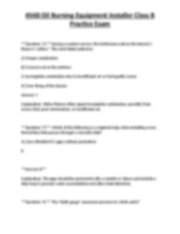 4548 Oil Burning Equipment Installer Class B Practice Exam | Exams ...