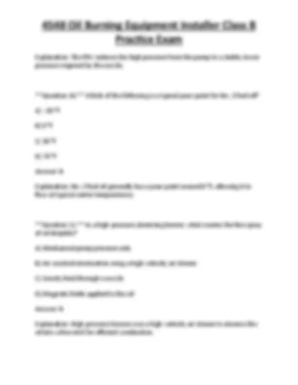 4548 Oil Burning Equipment Installer Class B Practice Exam | Exams ...