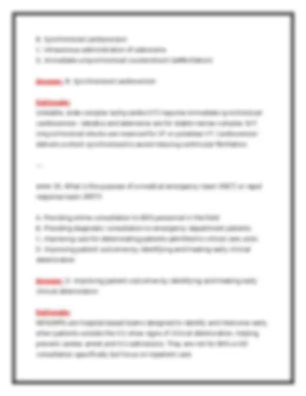 ACLS Practice Exams Version A & B (2026) – 100 Questions + Rationales ...