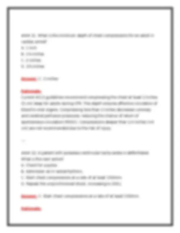 ACLS Practice Exams Version A & B (2026) – 100 Questions + Rationales ...