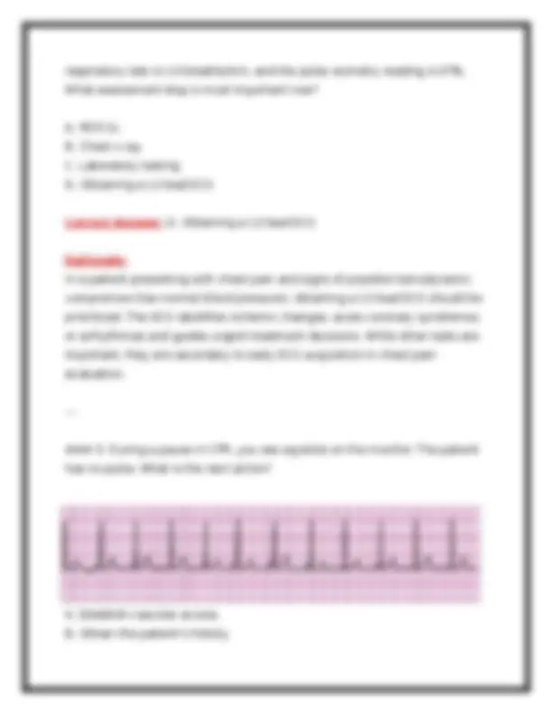 ACLS Practice Exams Version A & B (2026) – 100 Questions + Rationales ...