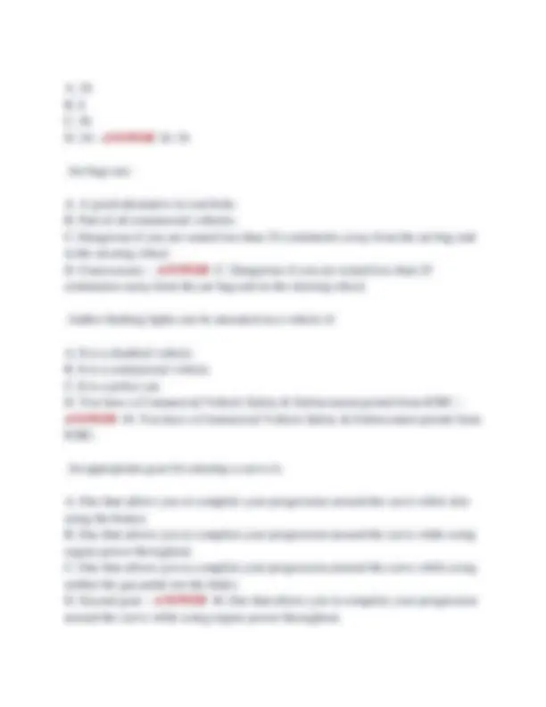 ICBC CLASS 4 KNOWLEDGE TEST QUESTIONS AND ANSWERS VERIFIED 100% CORRECT ...