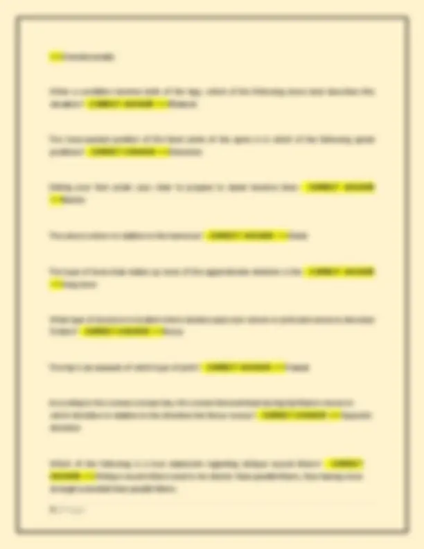 SPHE421 Kinesiology W1-8 FINAL EXAM NEWEST 2025 ACTUAL EXAM COMPLETE ...