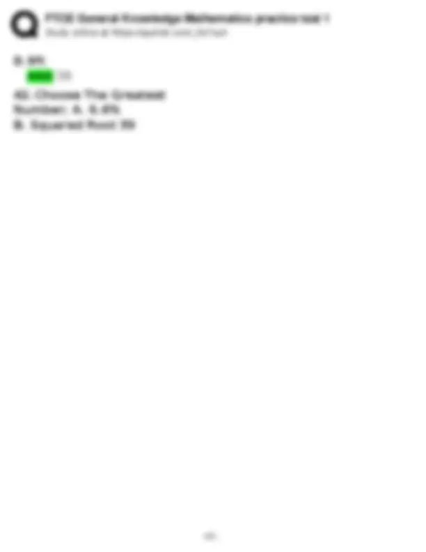 FTCE General Knowledge Mathematics Practice Test Questions & Answers ...