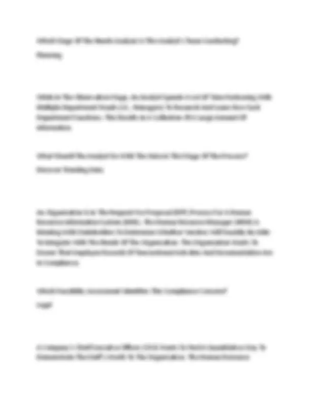 WGU D356 HR Technology - Questions and Answers| 2026 Pre Assessment ...